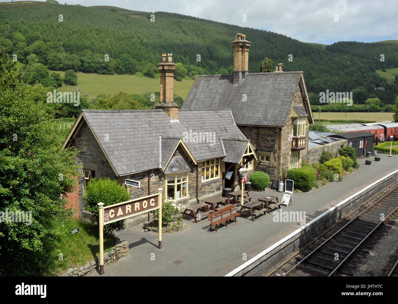 Carrog Railway Station, part of the Llangollen Railway preserved ...