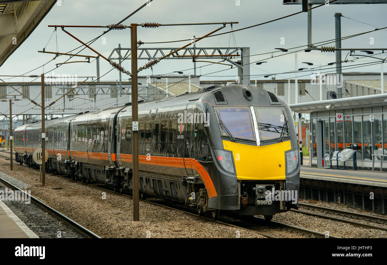 East Coast mainline trains at Peterborough Station Stock Photo - Alamy