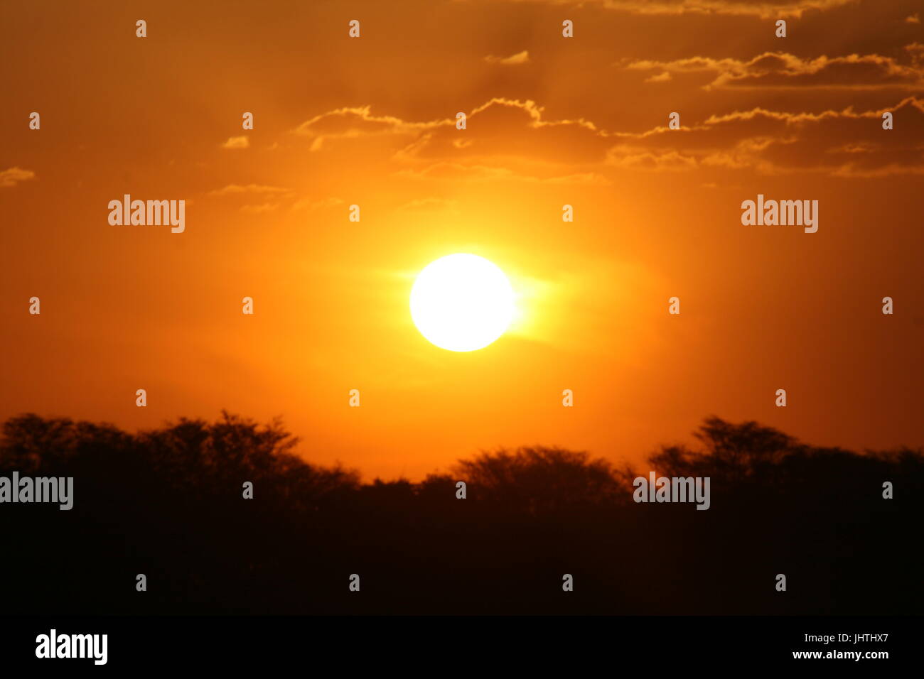Sunset in liwonde national park Malawi Stock Photo - Alamy