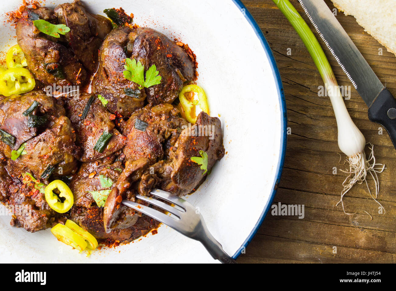 Sauteed chicken liver onion hi-res stock photography and images - Alamy