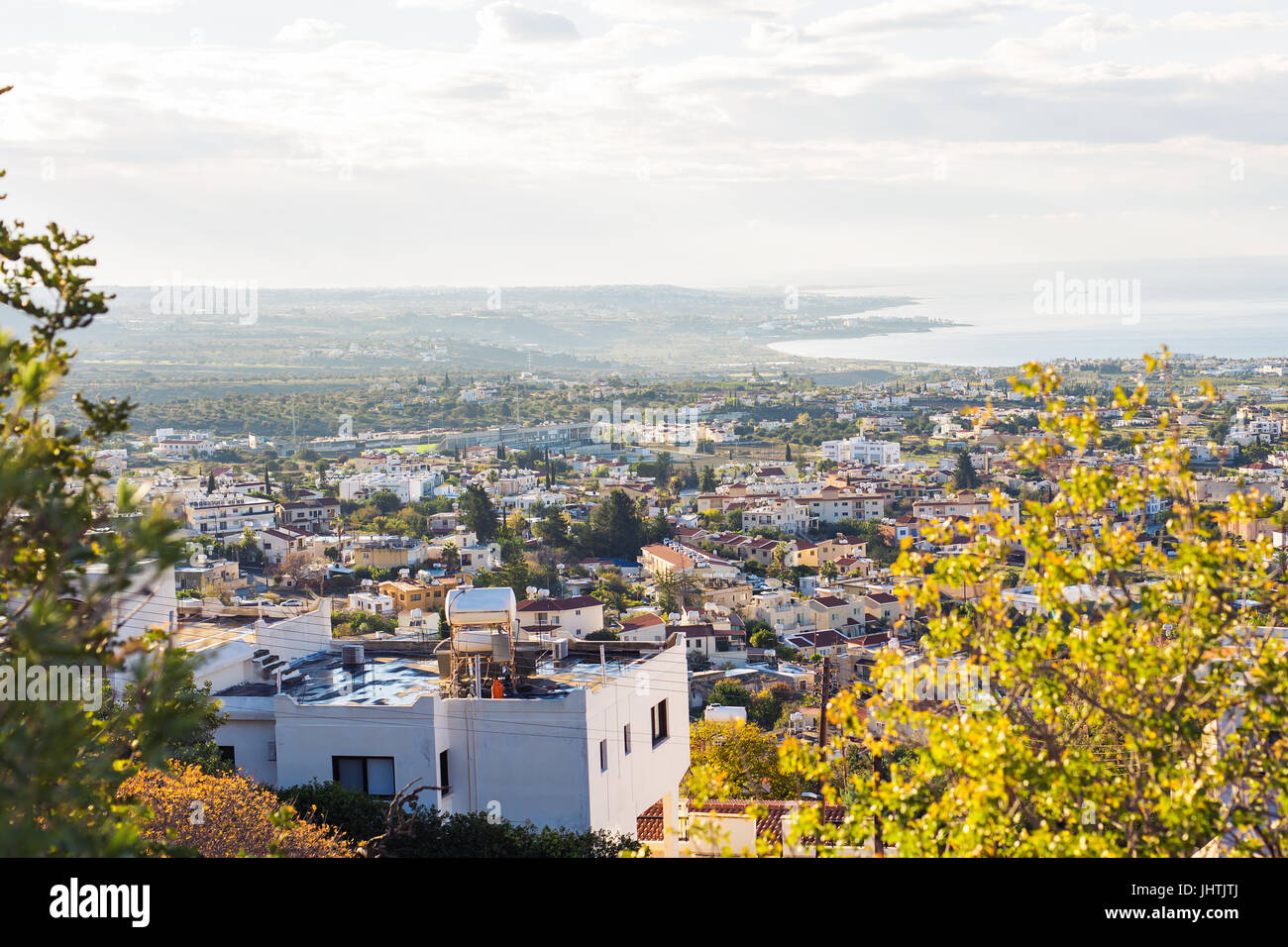 Cyprus island, top view. Houses roofs Stock Photo - Alamy