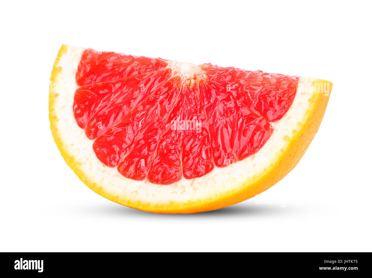 Grapefruit slice isolated on white background Stock Photo - Alamy