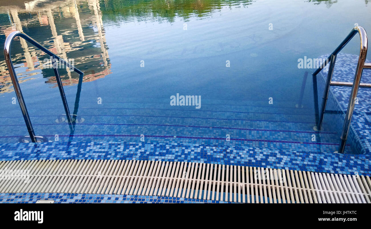 Swimming pool handrail edge hi-res stock photography and images - Alamy