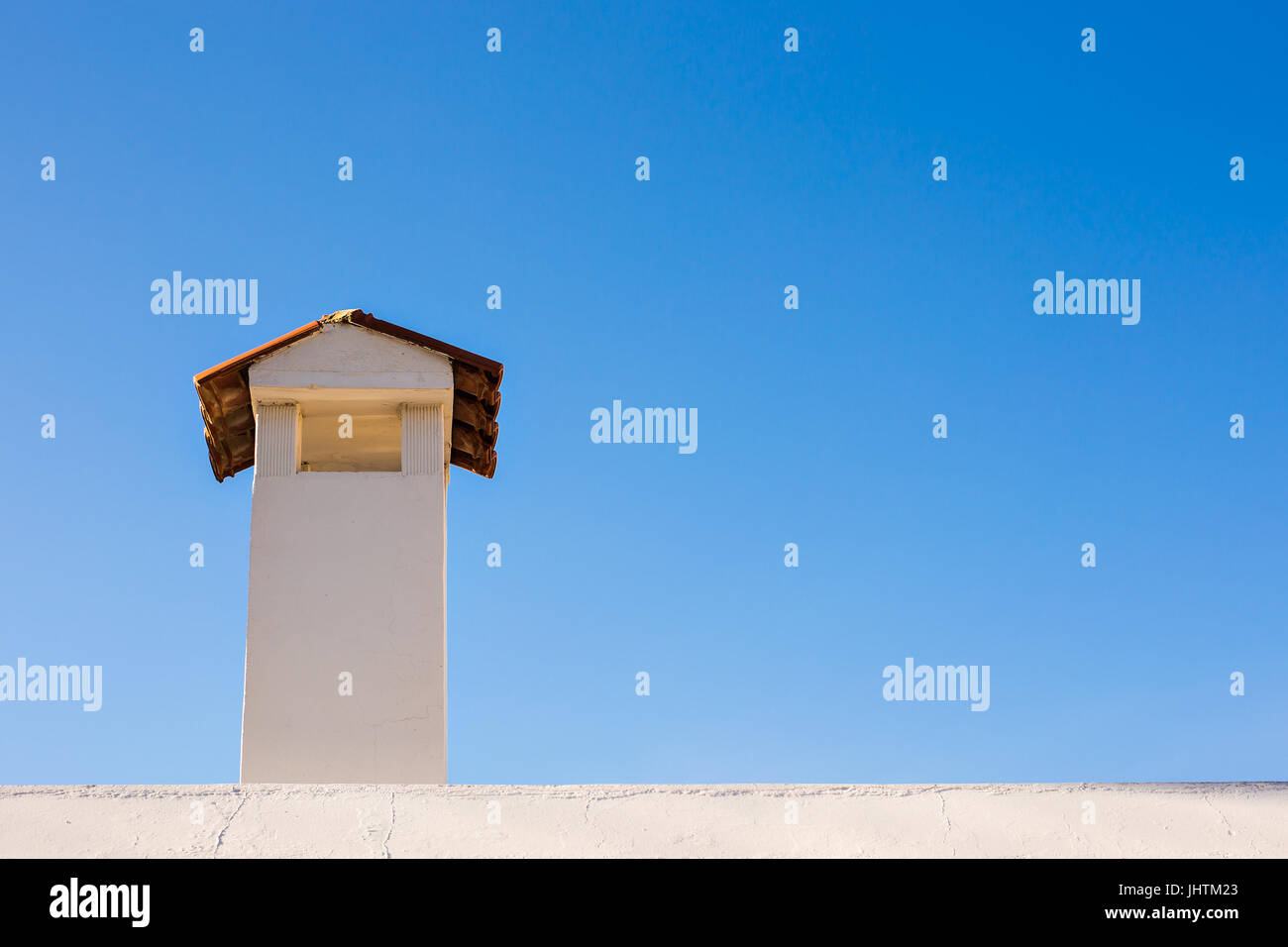 Chimney stack and roofing on the new building Stock Photo - Alamy