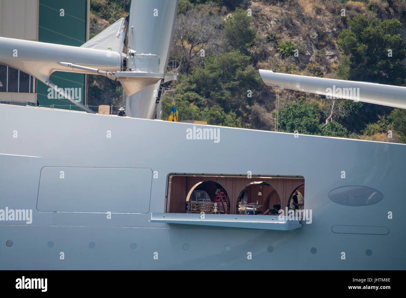 External hatch entrance on the "A" Sailing Yacht one of the worlds most ...