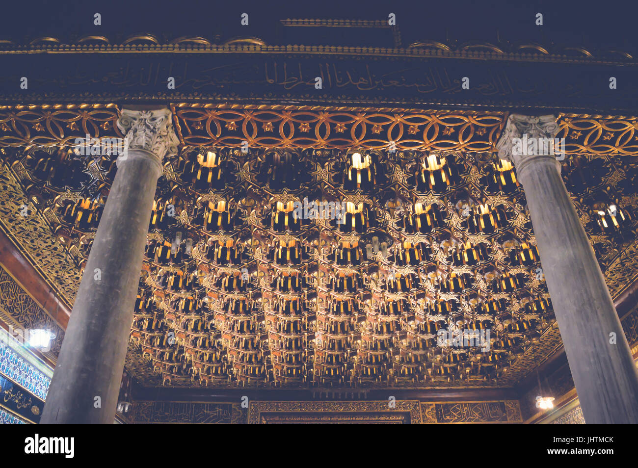 cairo, egypt, may 6, 2017: view inside muhammad ali mosque at manial ...
