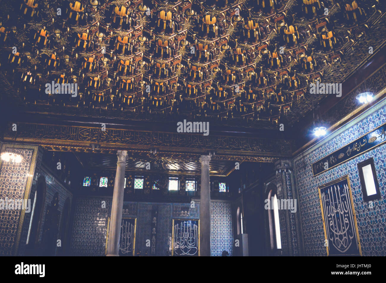 cairo, egypt, may 6, 2017: view inside muhammad ali mosque at manial ...