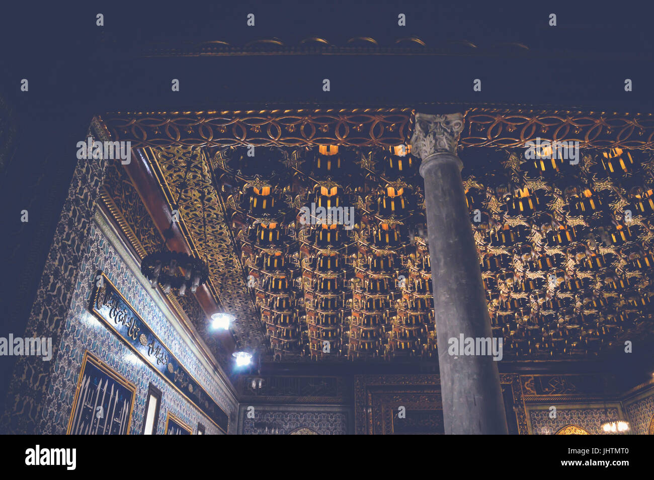 cairo, egypt, may 6, 2017: view inside muhammad ali mosque at manial ...
