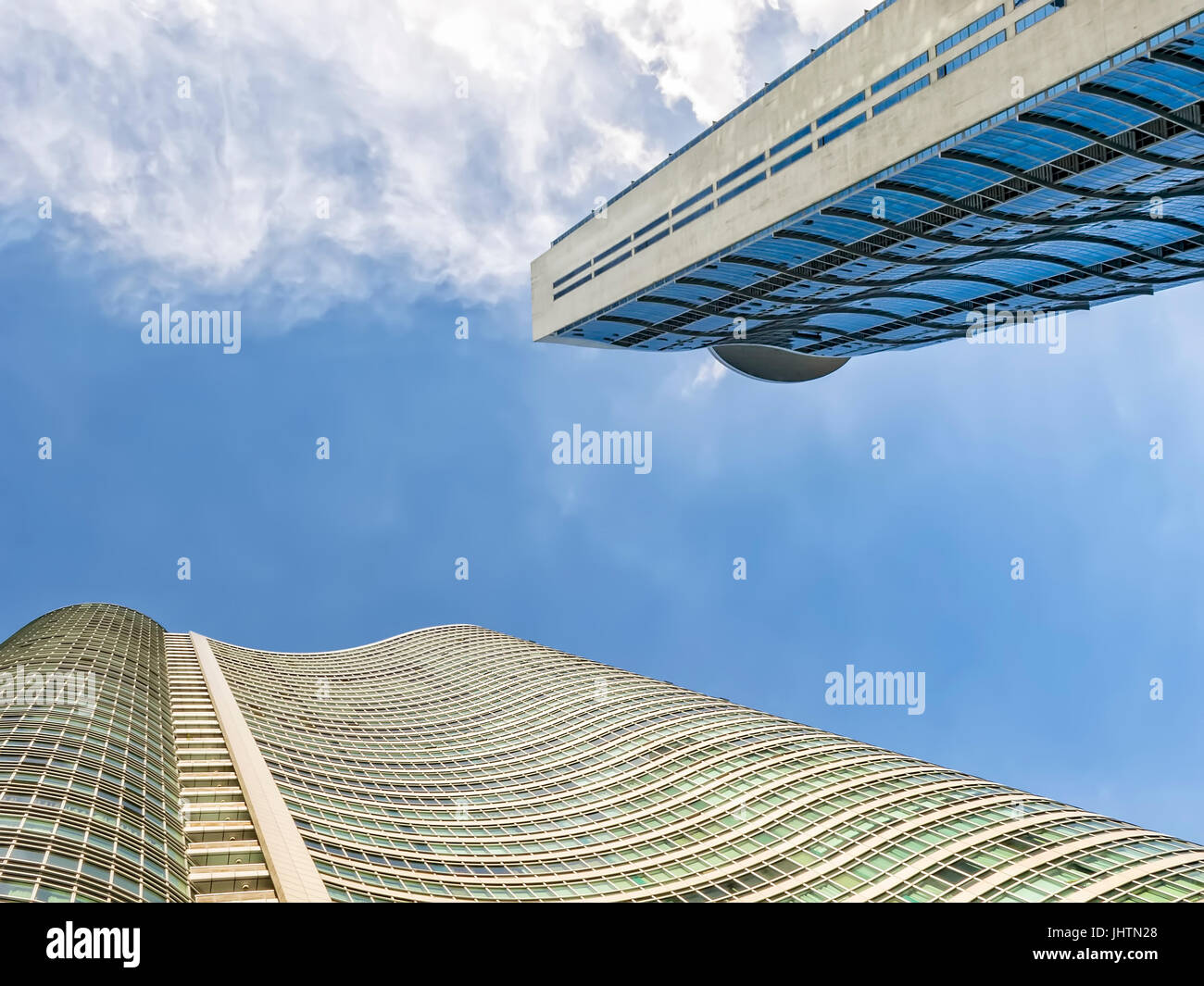 Two modern high-rise buildings in Manila, Philippines Stock Photo - Alamy
