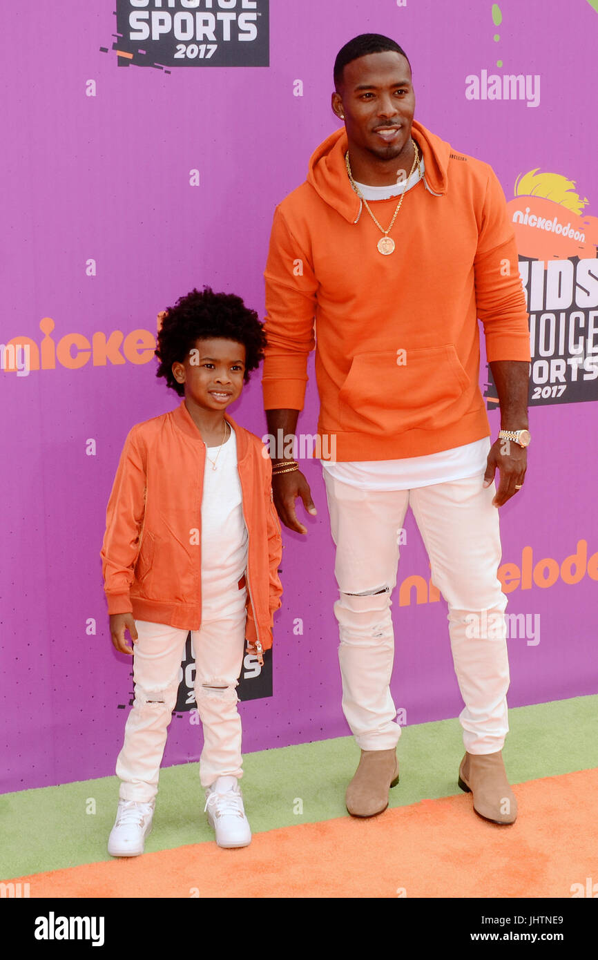 Andrew Hawkins attends 2017 Nickelodeon Kids' Choice Sports Awards ...