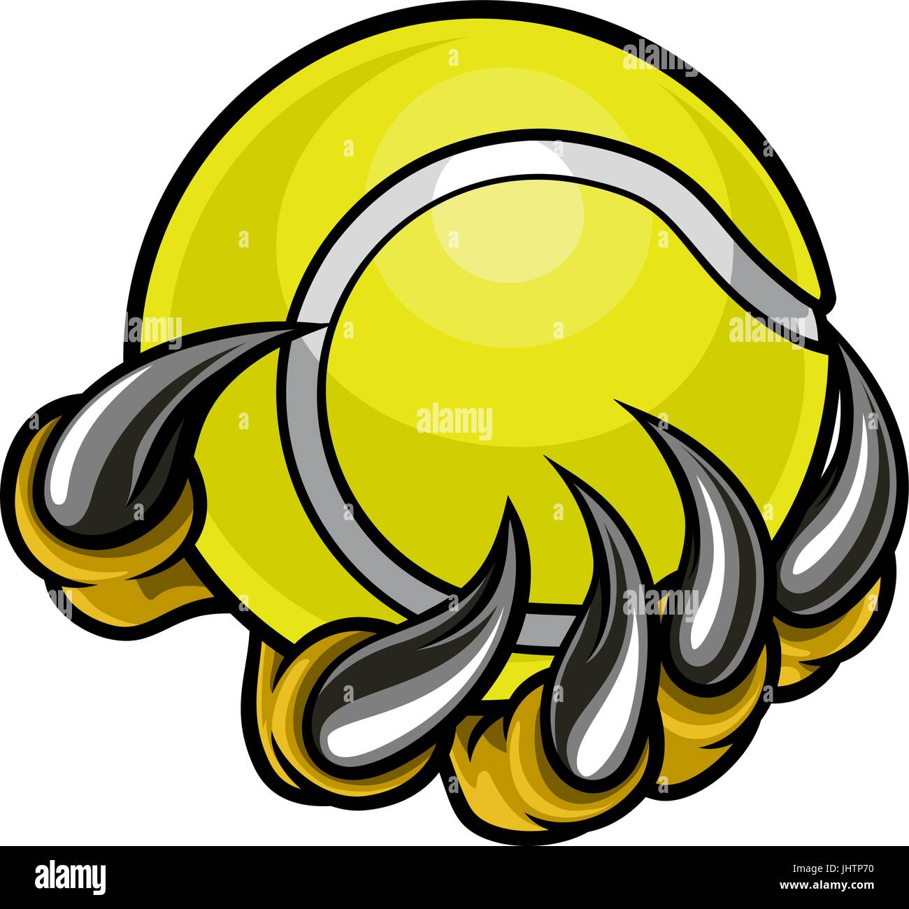 Monster or animal claw holding Tennis Ball Stock Vector Image & Art - Alamy
