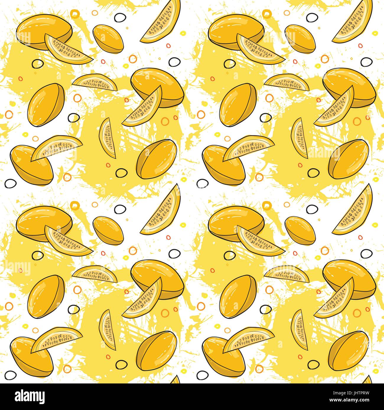Seamless Pattern Melon Fruits Summer Ornament Background Stock Vector ... Seamless Pattern Melon Fruits Summer Ornament Background Stock Vector ...