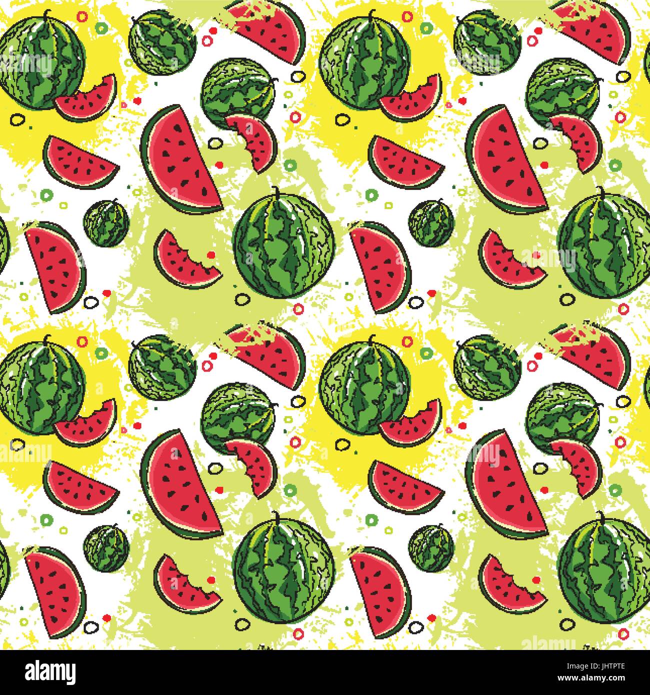 Seamless Pattern Watermelon Tropical Summer Ornament Background Stock ...