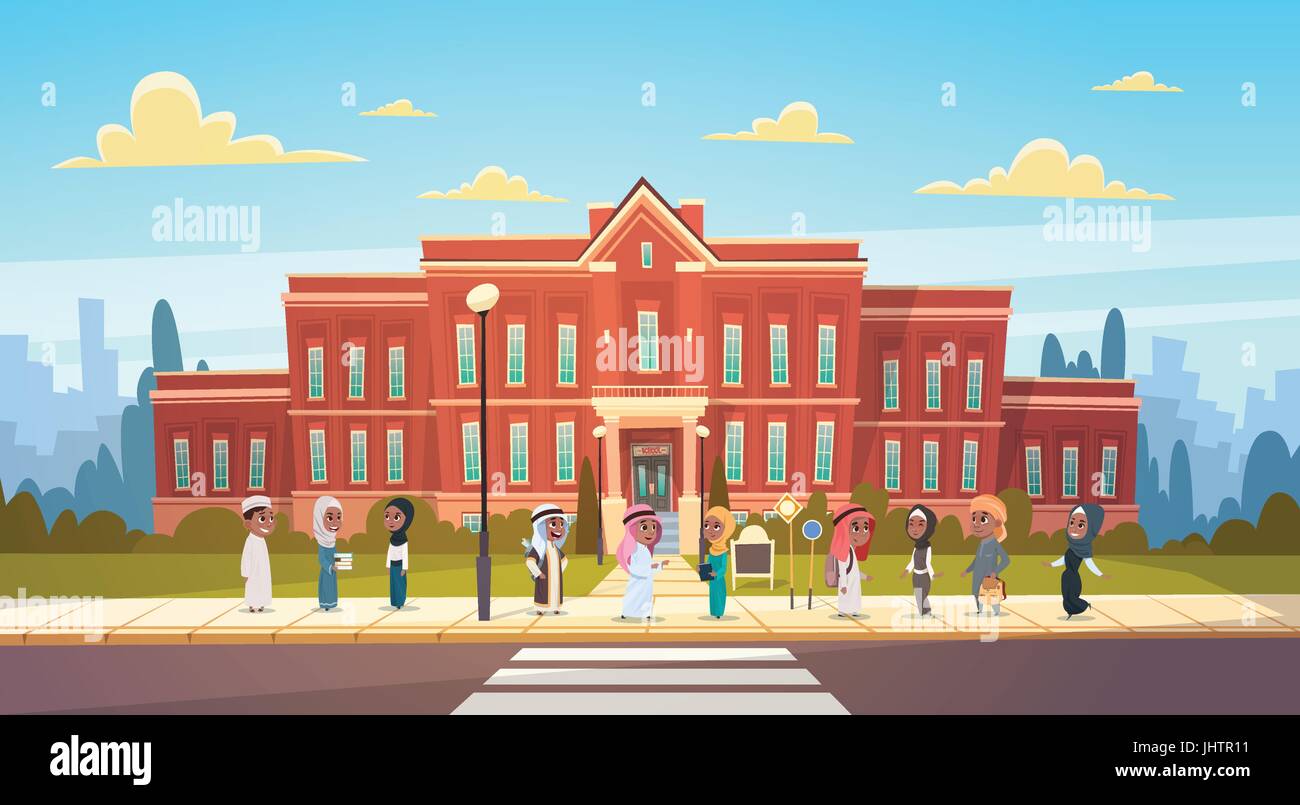Animated High School Building