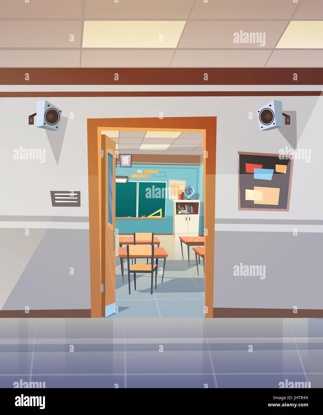 Corridor indoor nobody Stock Vector Images - Alamy