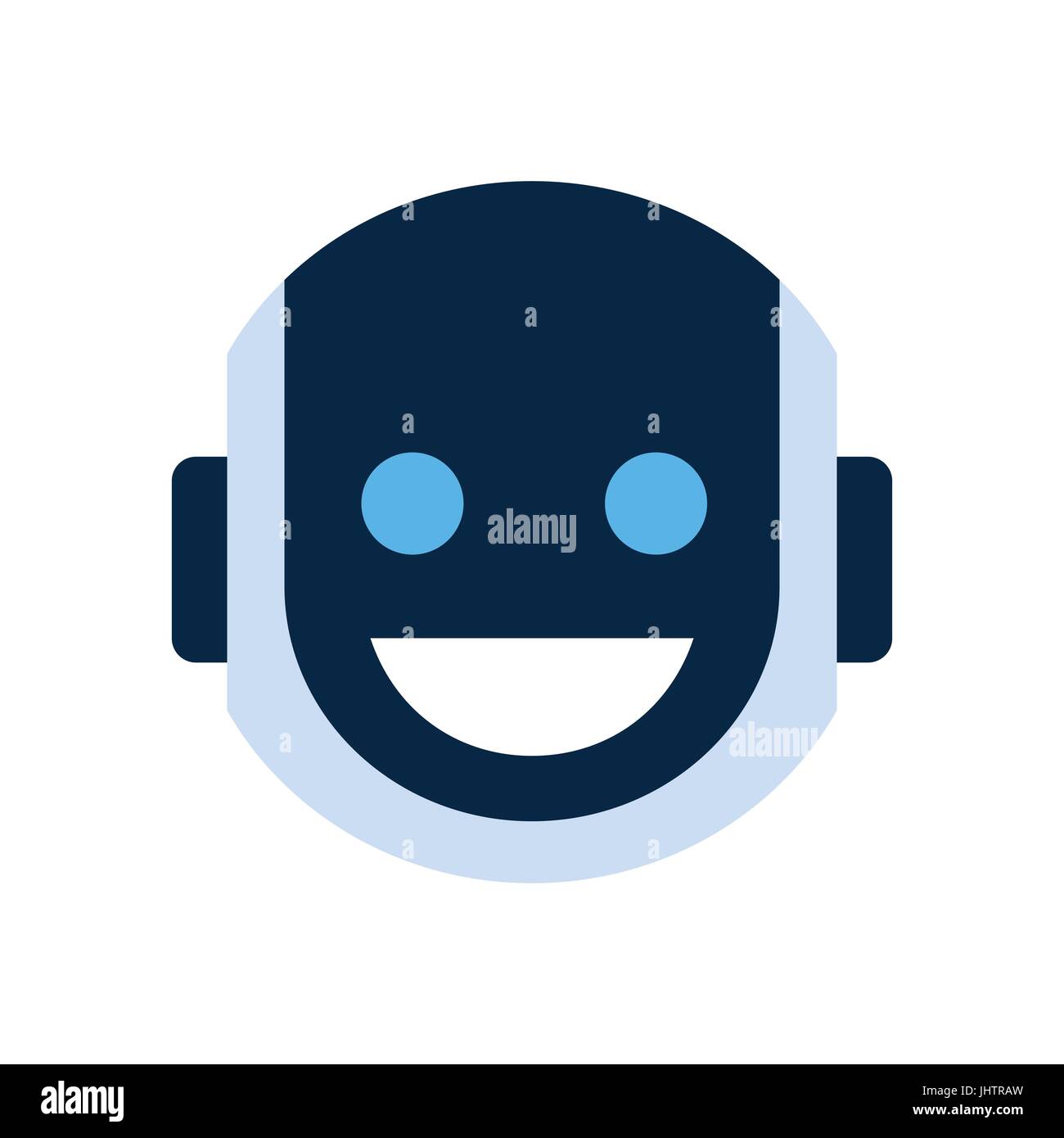Robot Face Icon Smiling Face Laugh Emotion Robotic Emoji Stock Vector ...