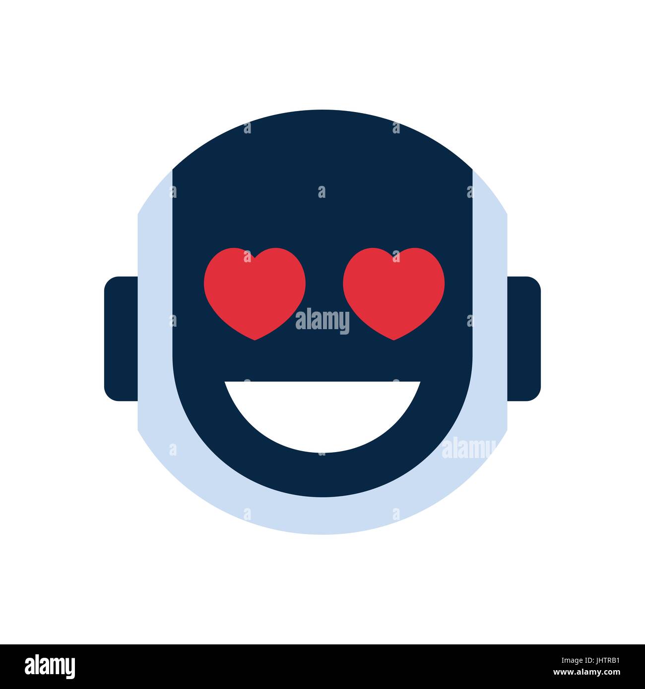 Robot Face Icon Smiling Face Emotion Robotic Emoji Stock Vector Image ...