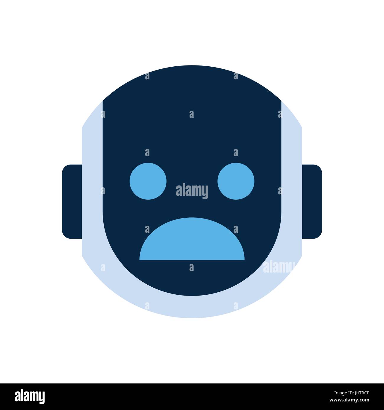 Robot Face Icon Shocked Face Emotion Robotic Emoji Stock Vector Image ...