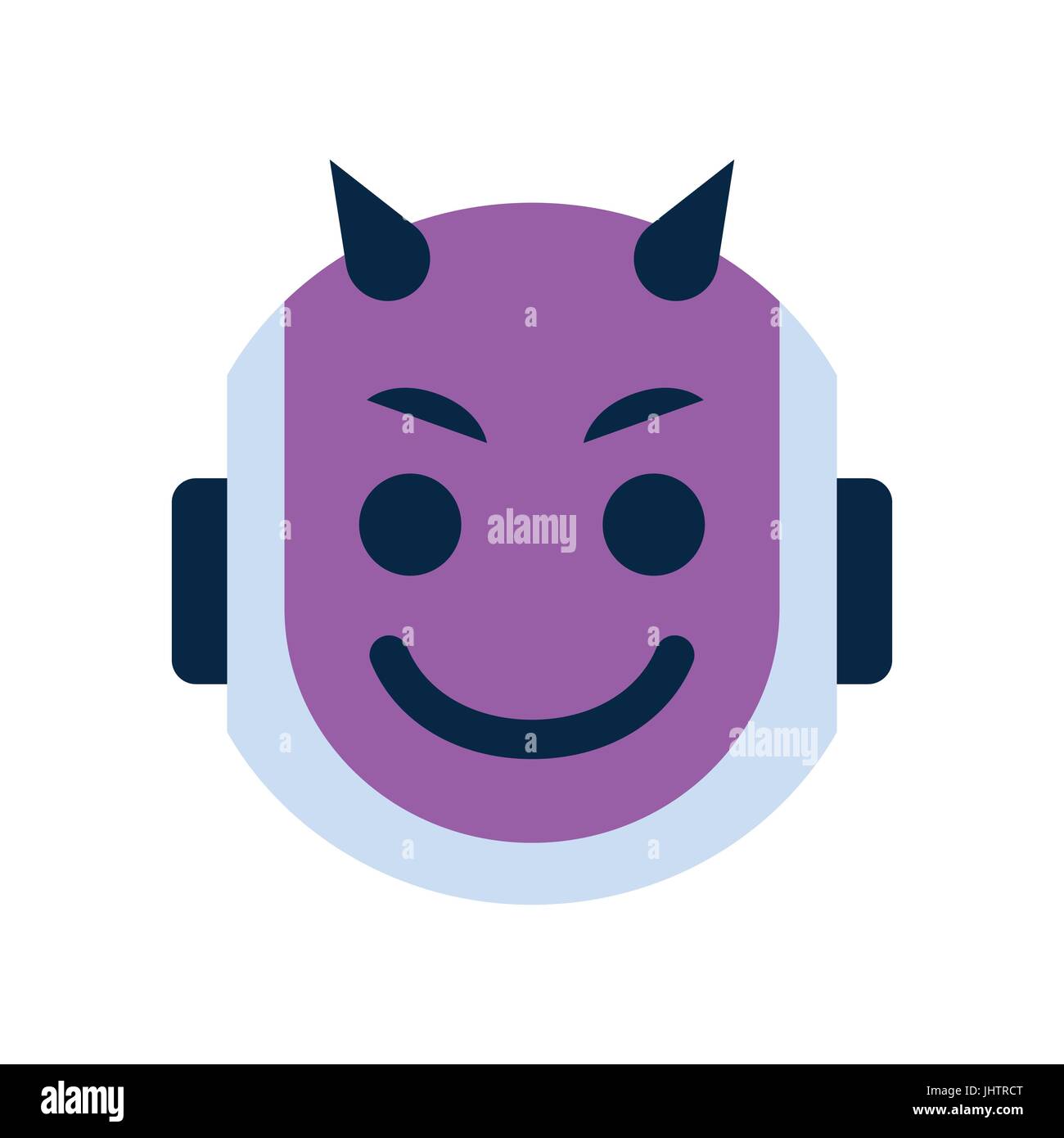 Robot Face Icon Smiling Devil Face Emotion Robotic Emoji Stock Vector ... Robot Face Icon Smiling Devil Face Emotion Robotic Emoji Stock Vector ...