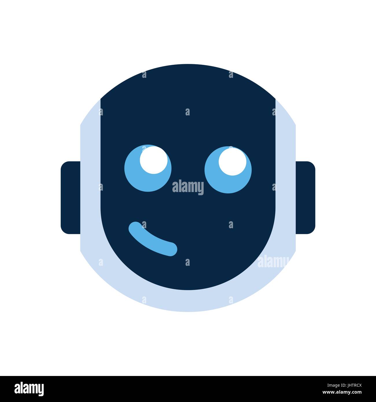 Robot Face Icon Smiling Face Emotion Robotic Emoji Stock Vector Image & Art - Alamy