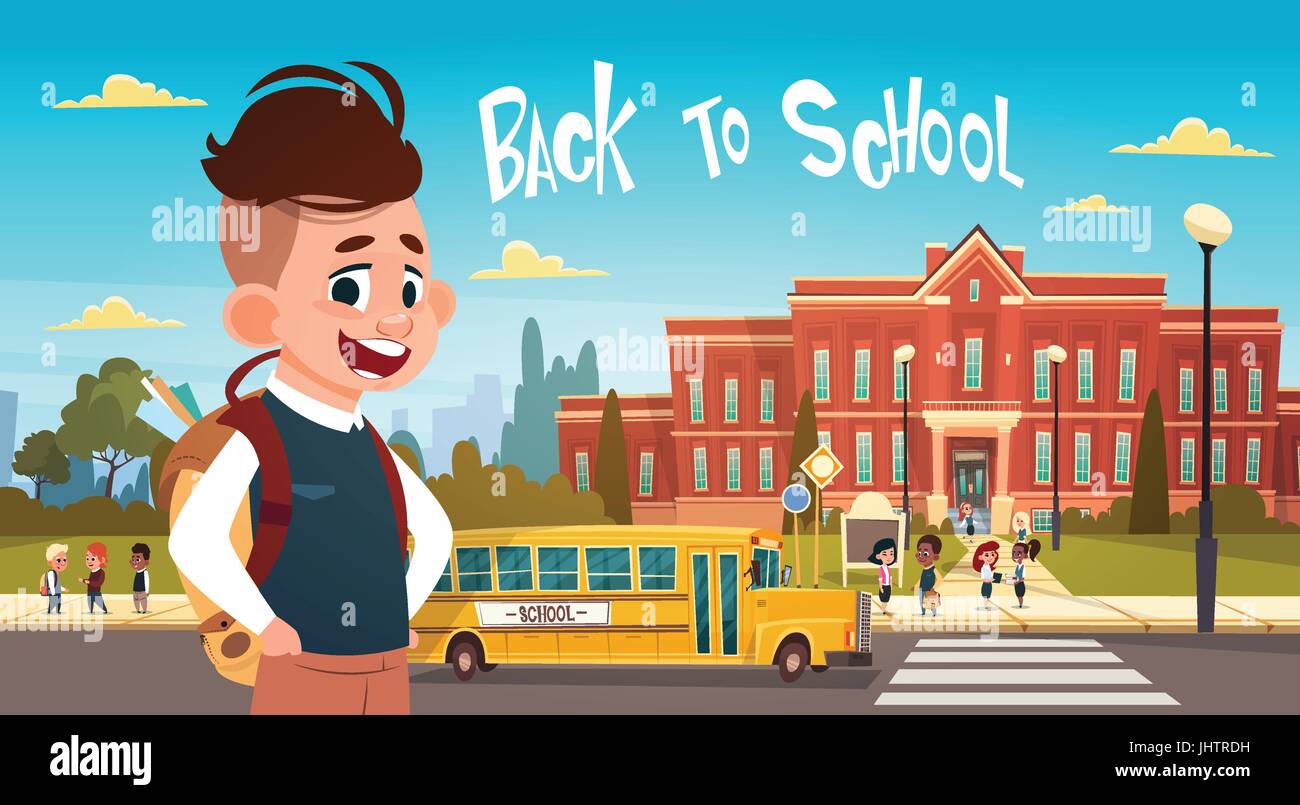 Boy walking over Stock Vector Images - Alamy