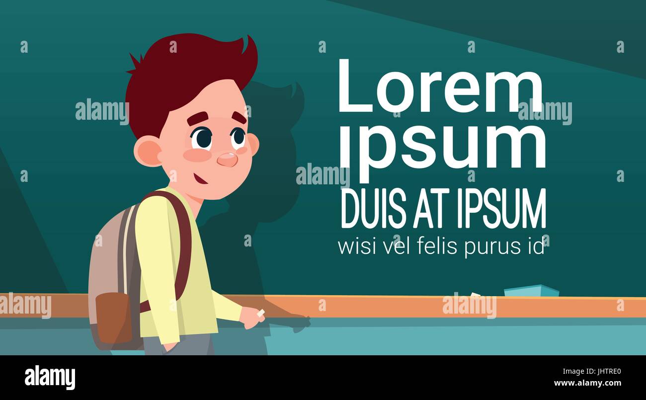 Chalk cartoon in front of board Stock Vector Images - Alamy