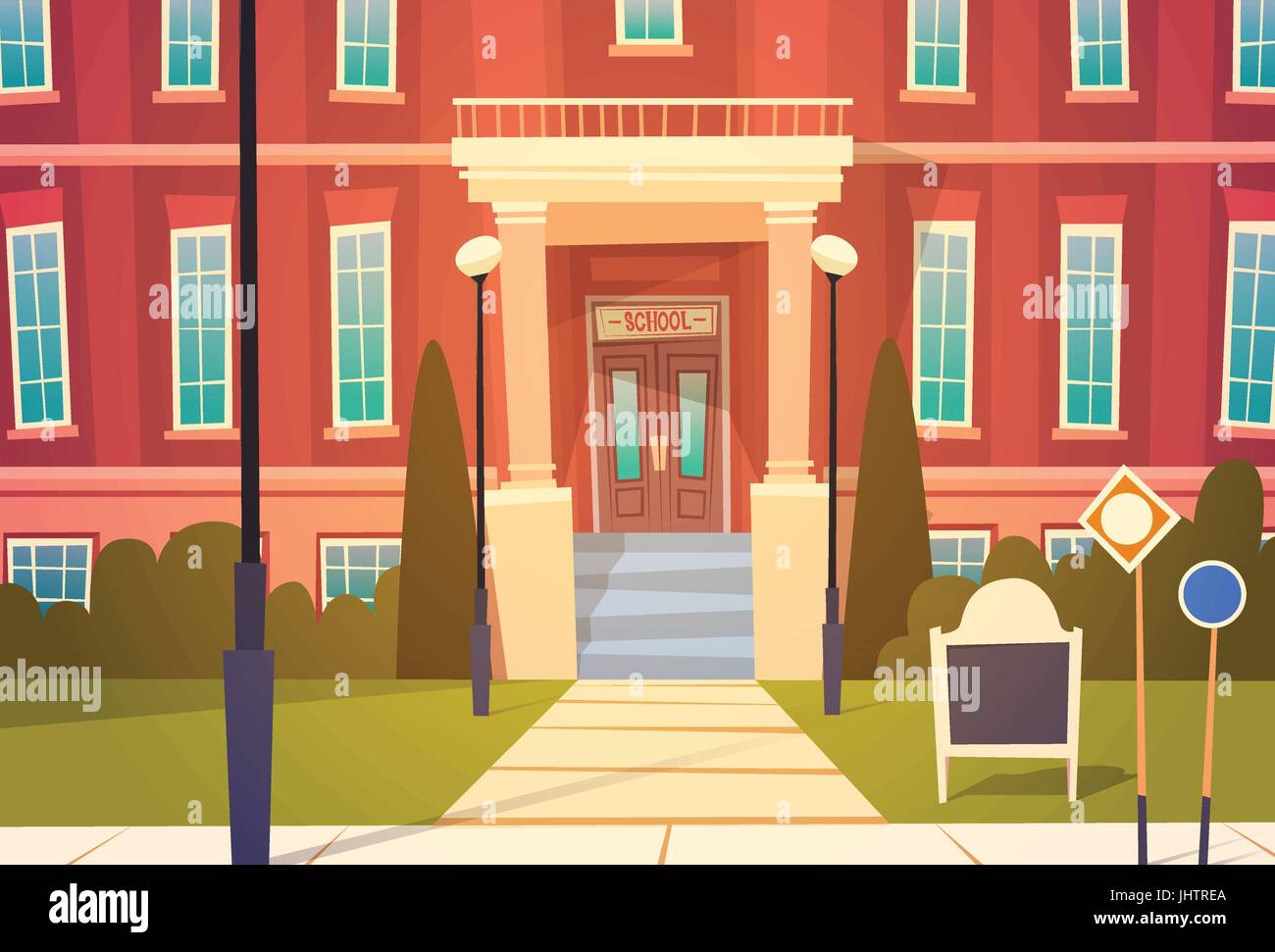 Welcome building Stock Vector Images - Alamy