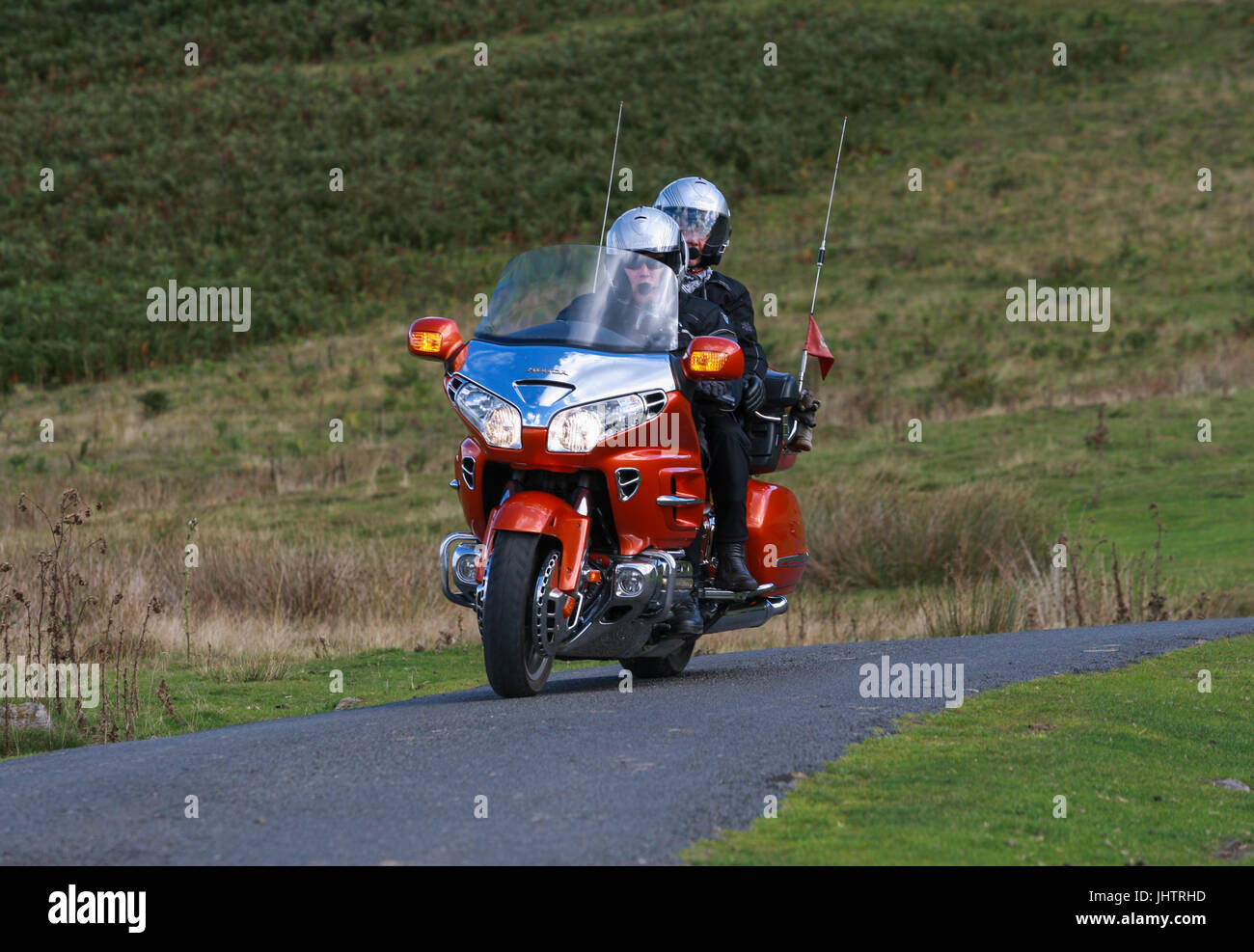 Honda Goldwing riders on the North Yorkshire Moors, UK Stock Photo - Alamy