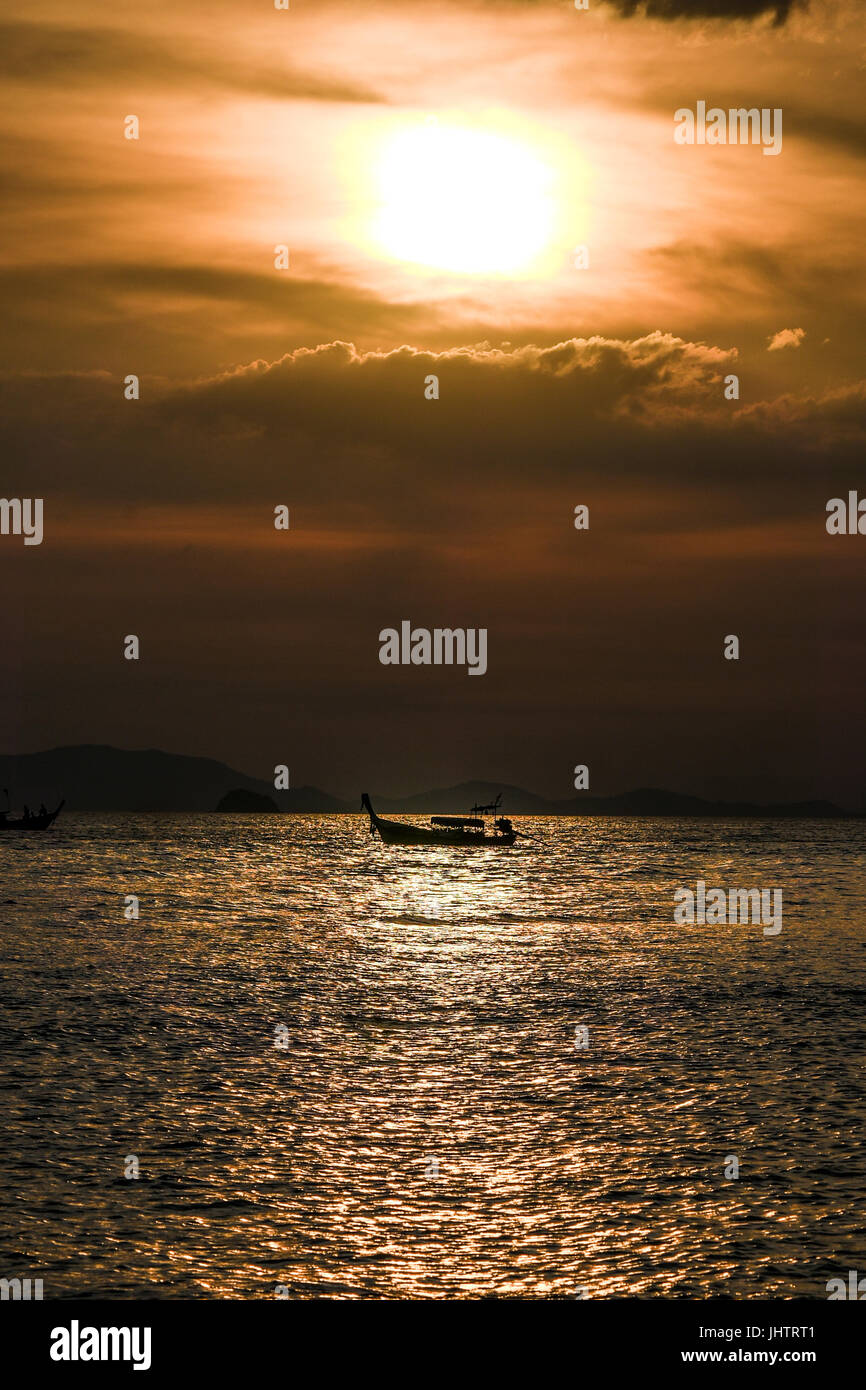 Sunset on a Railey beach, Krabi Thailand, summer time Stock Photo - Alamy