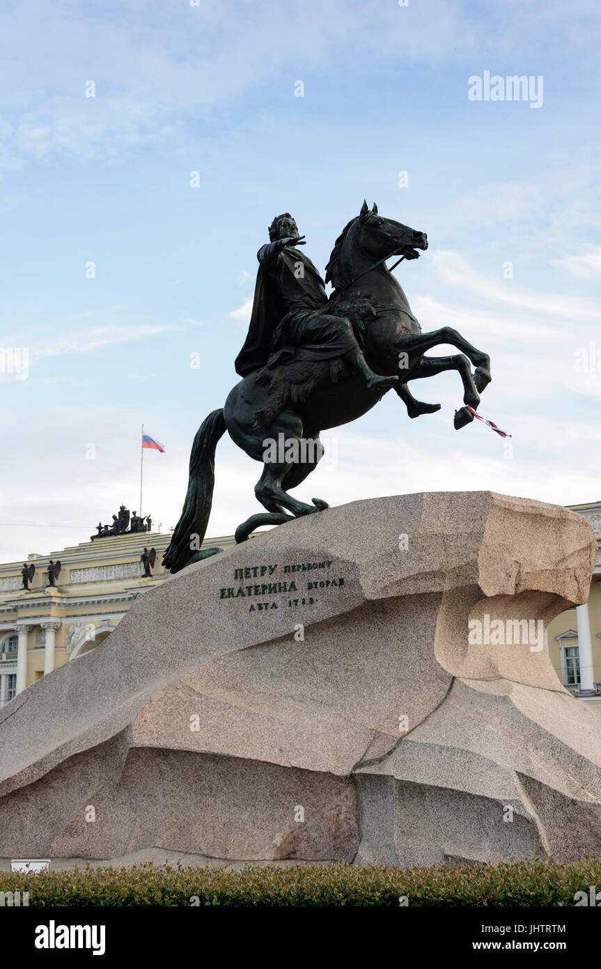 Monument to Peter I, St. Petersburg, Russia Stock Photo - Alamy