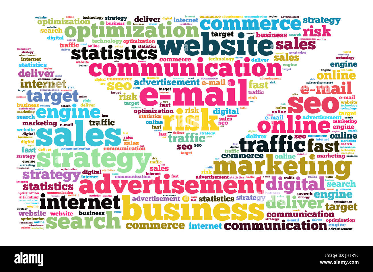 E-mail word cloud business concept Stock Photo - Alamy