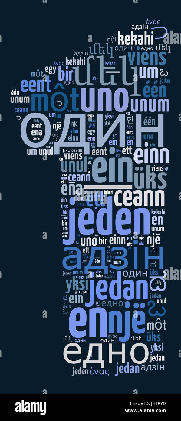 Number one different languages wordcloud text concept Stock Photo - Alamy