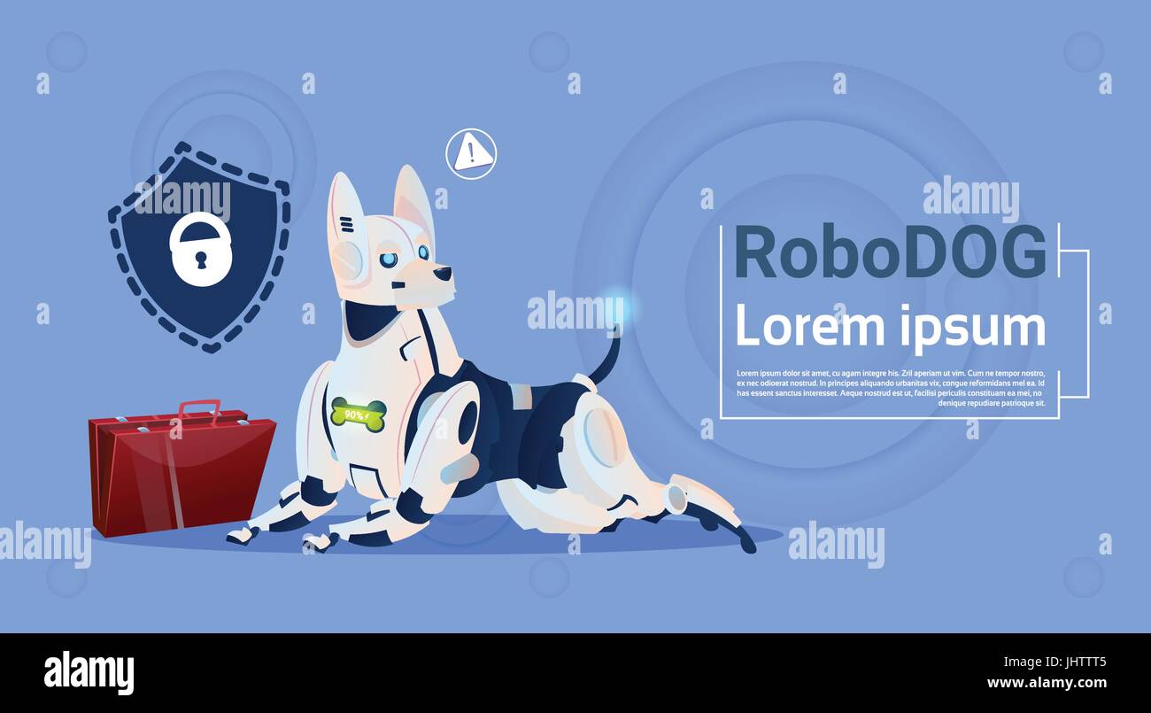 Robotic Dog Protecting Data Cute Domestic Animal Database Safety System ...