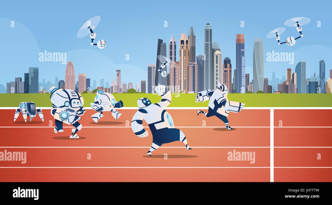 Running computer cartoon character hi-res stock photography and images ...