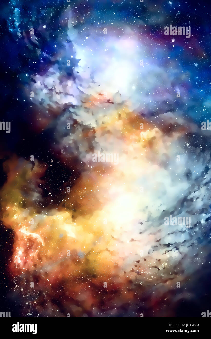 Cosmic space and stars, color cosmic abstract background. Graphic ...