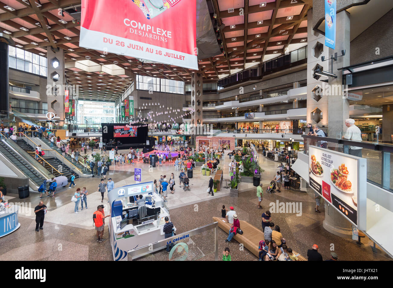 Montreal, CA - 8 July 2017: Complexe Desjardins is a famous mall in ...