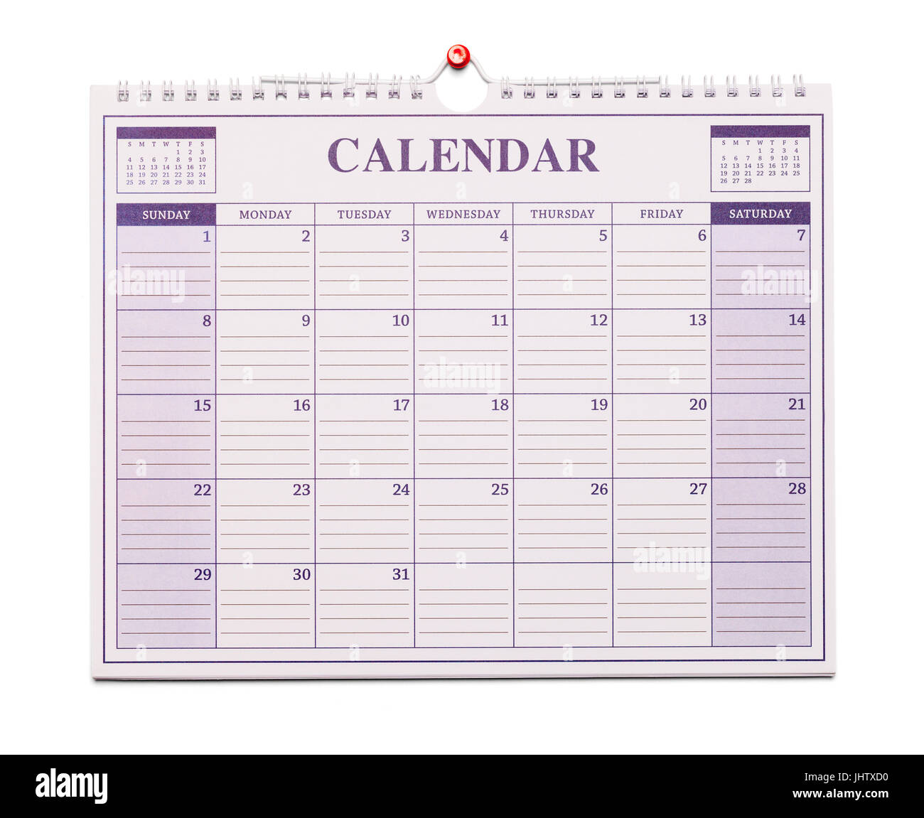 Monthly calendar hi-res stock photography and images - Alamy