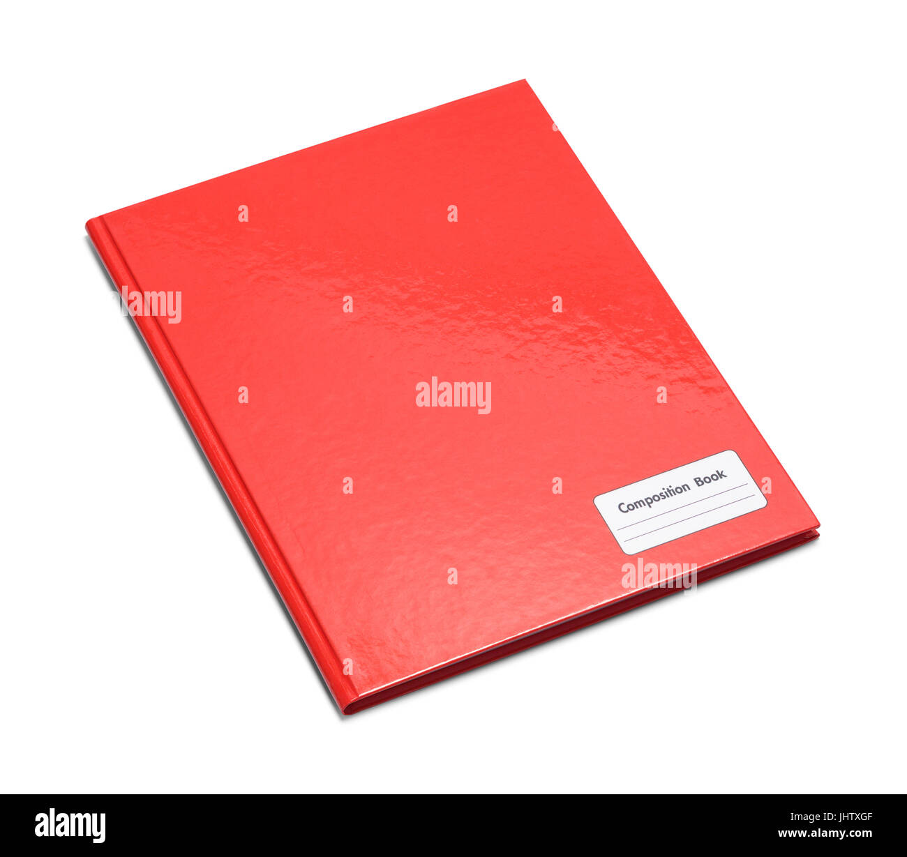 Red Closed Composition Book Isolated on White Background Stock Photo ...