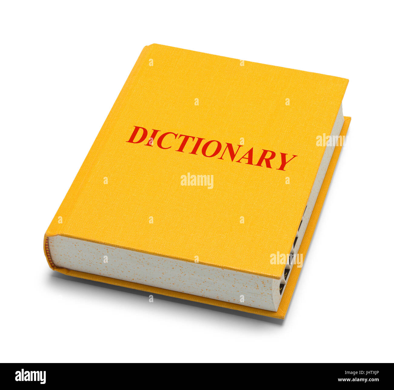 Yellow Closed Dictionary Isolated on White Background Stock Photo - Alamy