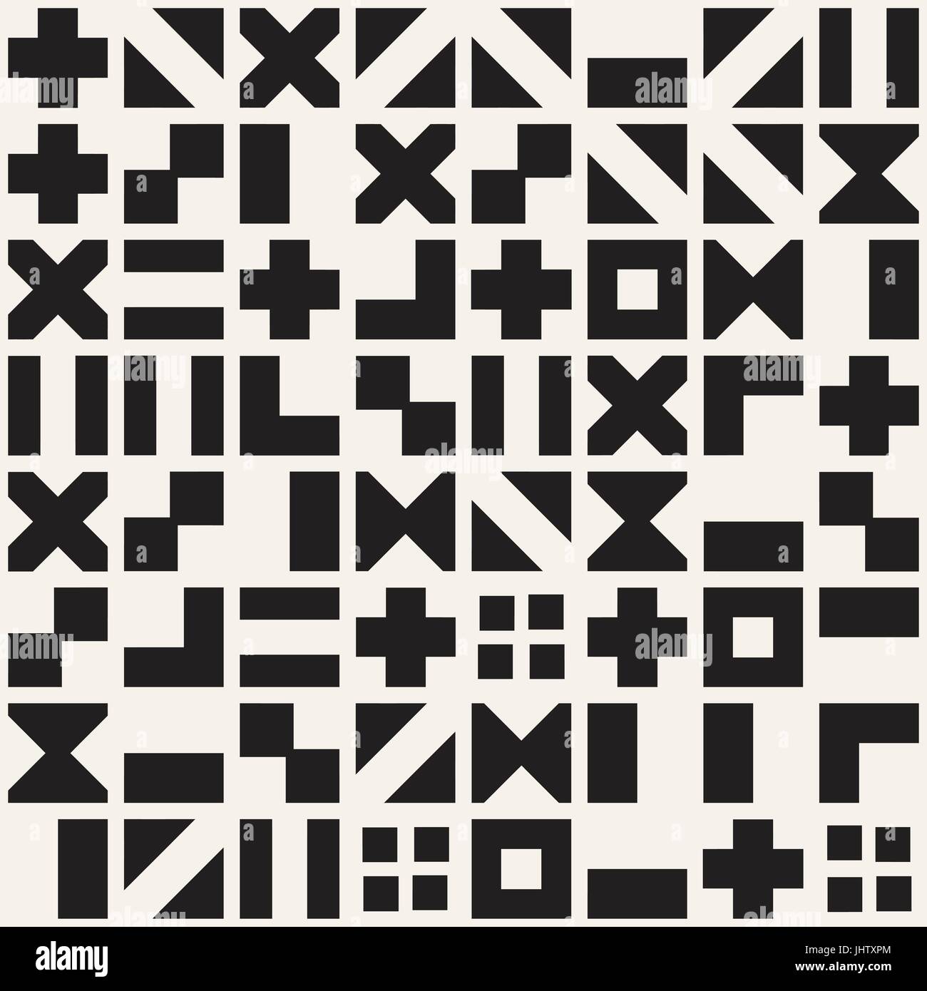 Vector random shapes seamless pattern. Modern stylish irregular texture ...