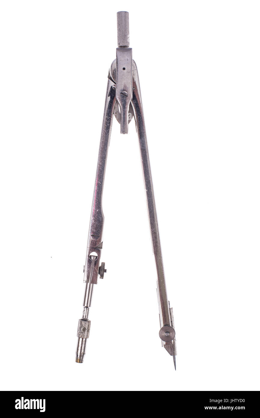 Retro metal drawing tools. Studio Photo Stock Photo - Alamy