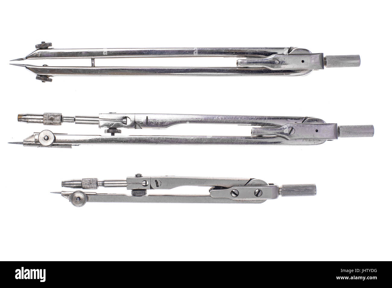 Retro metal drawing tools. Studio Photo Stock Photo - Alamy