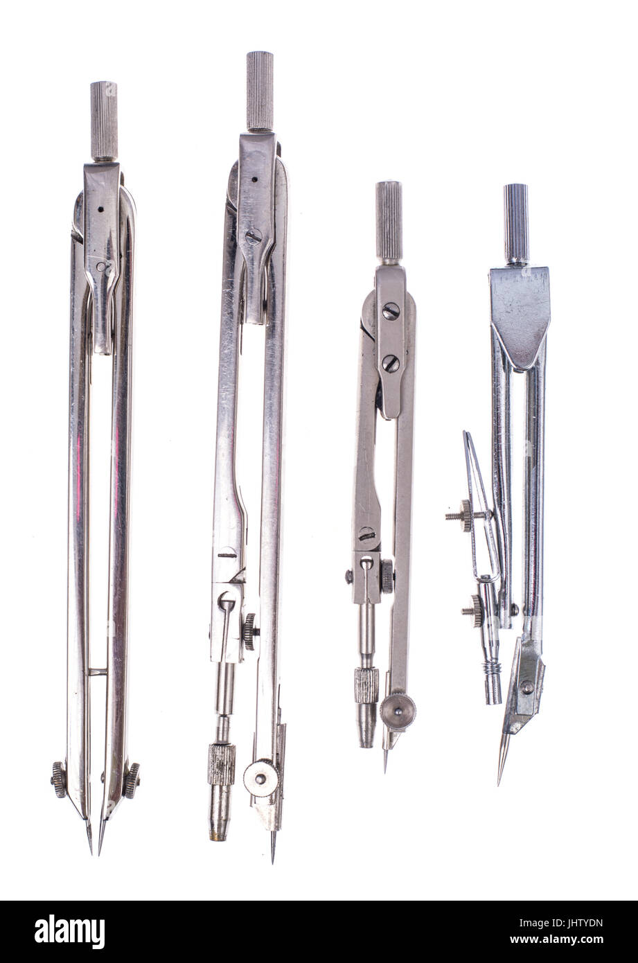 Retro metal drawing tools. Studio Photo Stock Photo - Alamy