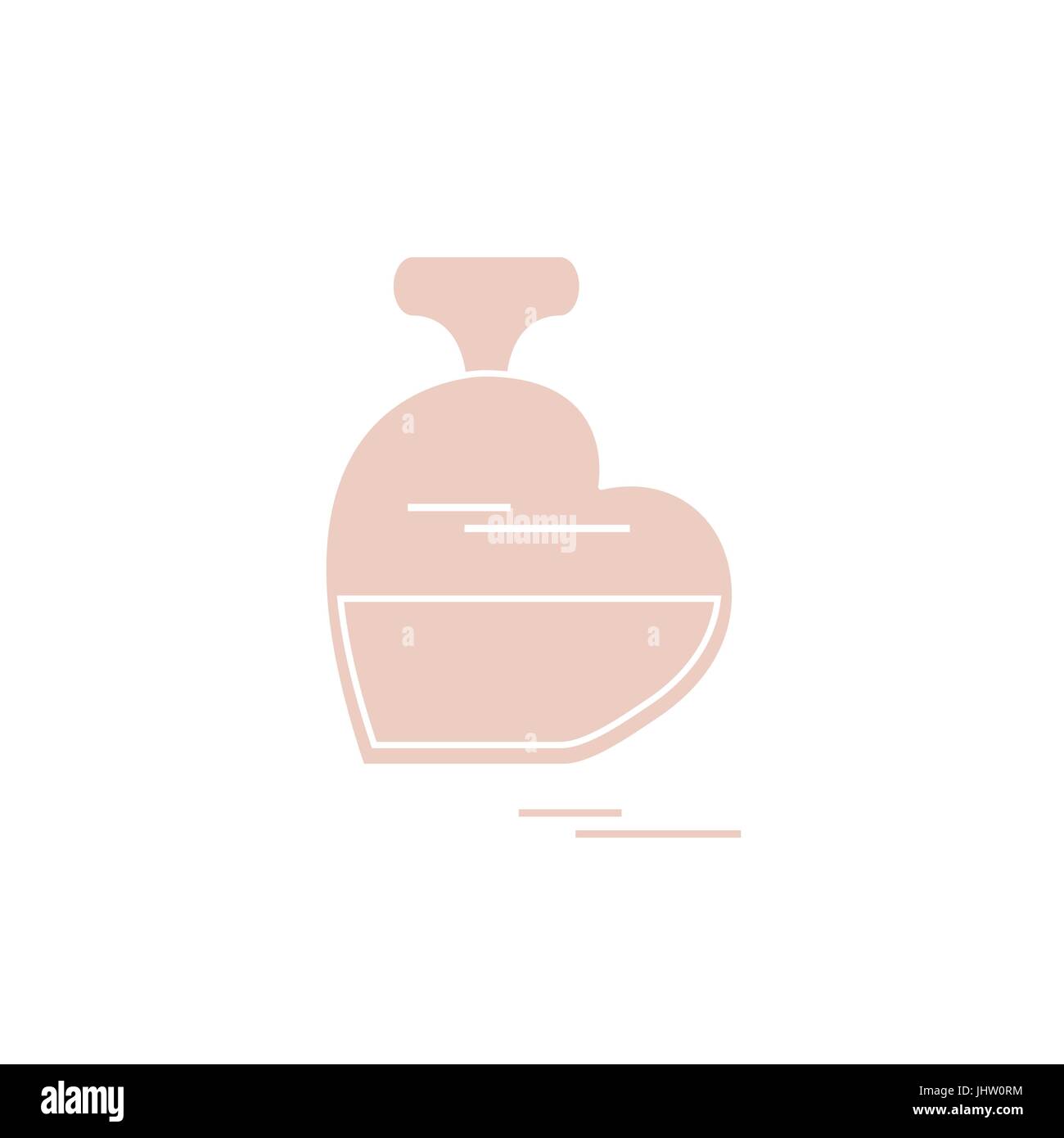 Cute vector illustration of perfume bottle in the shape of heart ...