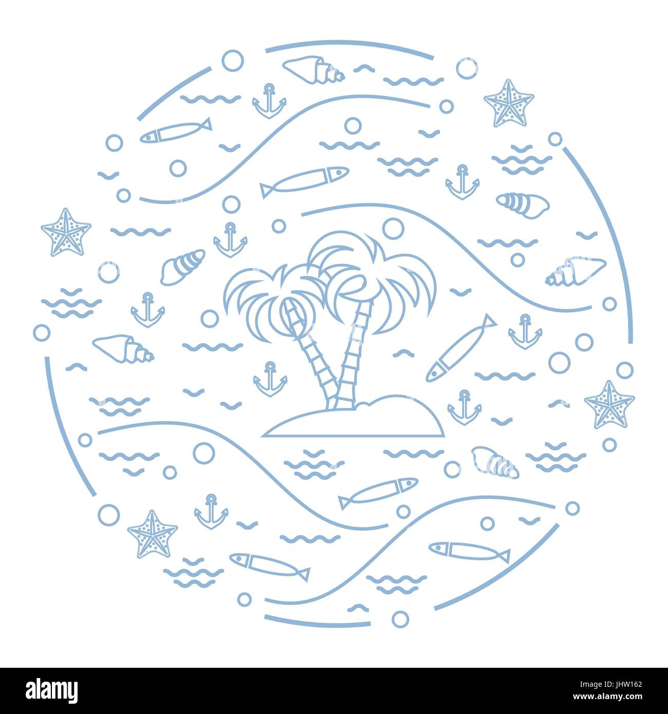 Aquatic coconut trees Cut Out Stock Images & Pictures - Alamy