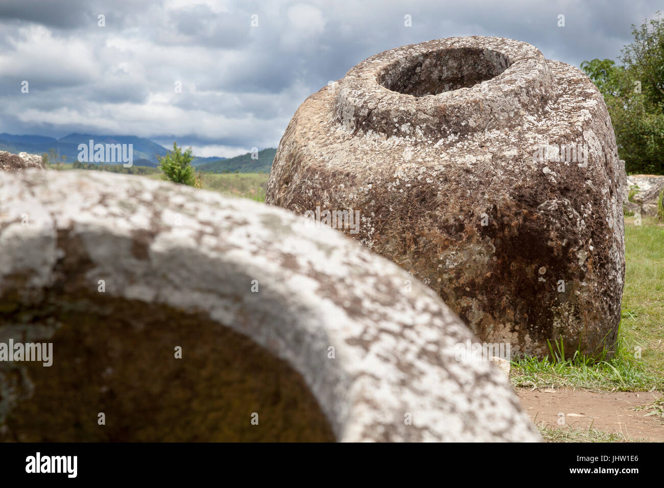 The Plain of Jars, a megalithic archaeological landscape consisting of ...