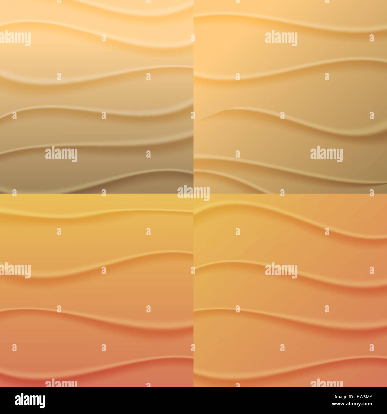 Set of yellow abstract backgrounds, textures wave of sand, vector ...