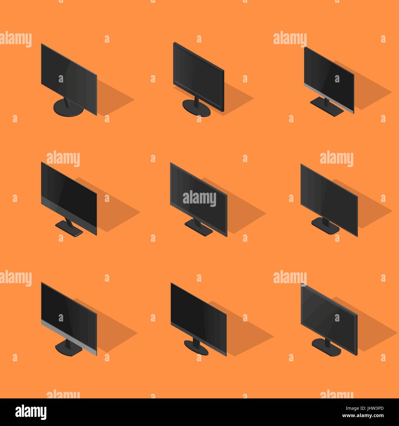 Blank monitors Stock Vector Images - Alamy