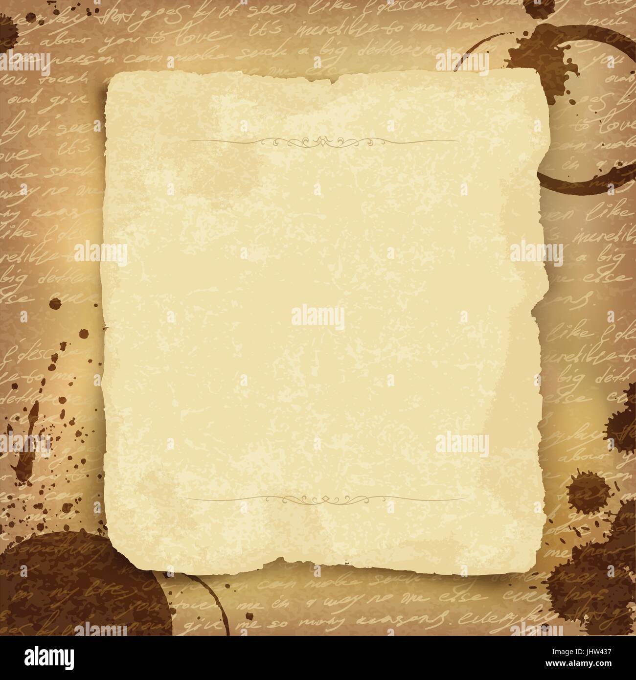 Abstract ancient manuscript background with space for text. Vector ...