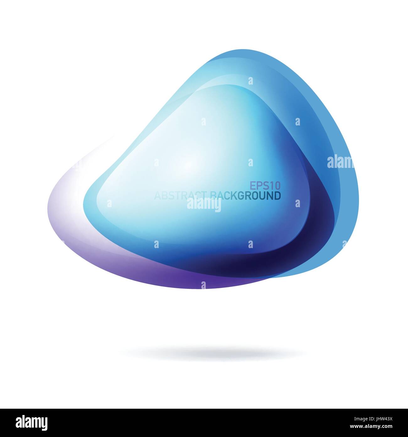 Blue abstract bubble shape with space for text. Vector illustration ...